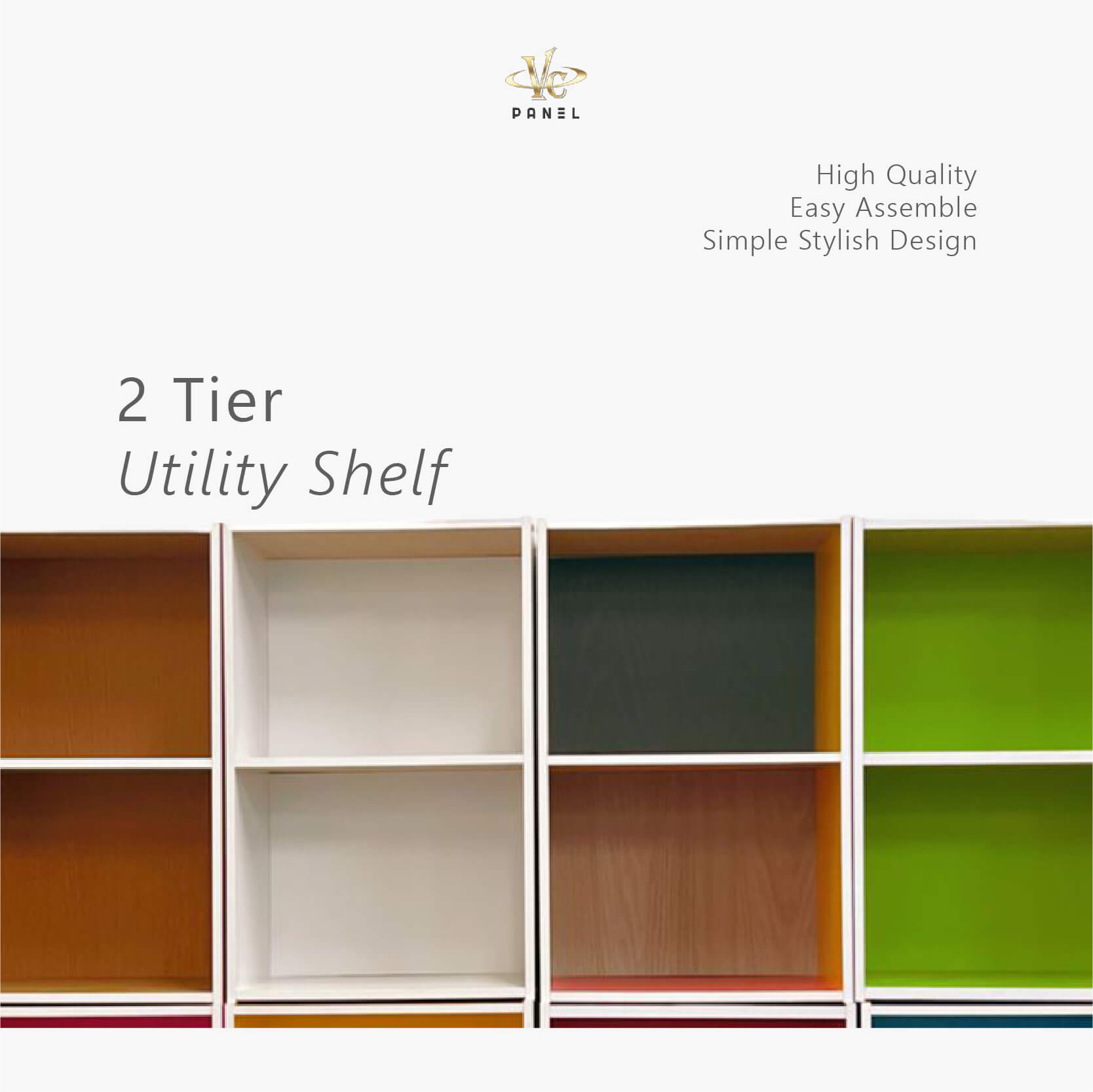 VC-0019 2 TIER UTILITY SHELF - VC Panel